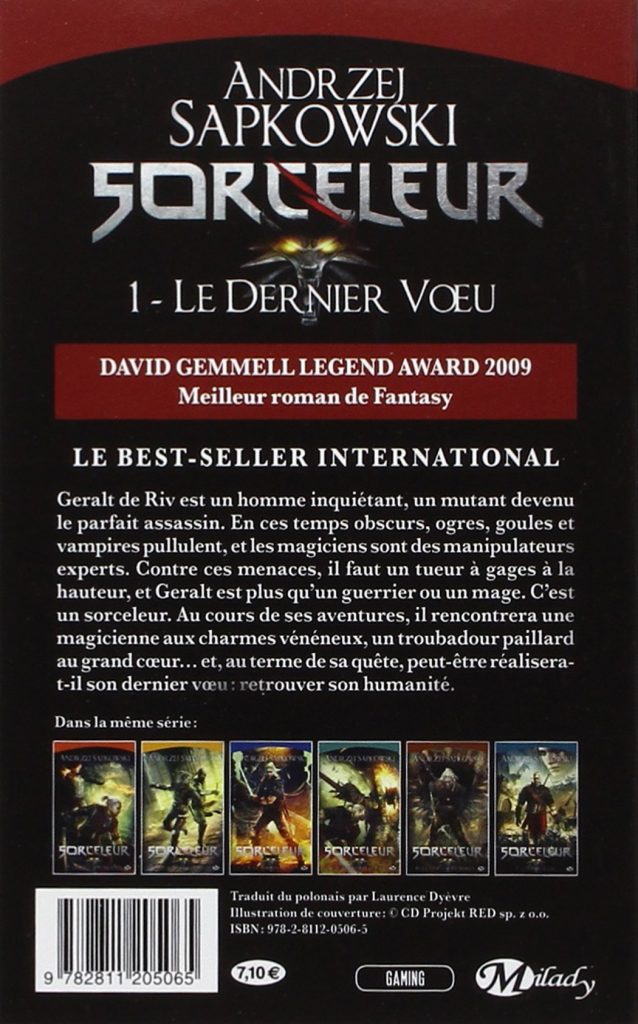 Sorceleur, Tome 1: Le Dernier Vœu - Boutique-Virtuel.com